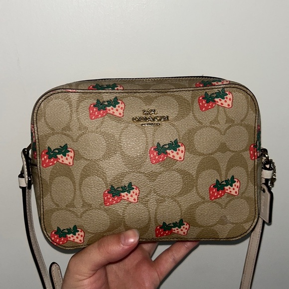Coach | Bags | Coach Strawberry Print Mini Camera Bag | Poshmark